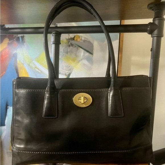 Coach | Bags | Coach Madeline Black Leather Bag Authentic | Poshmark